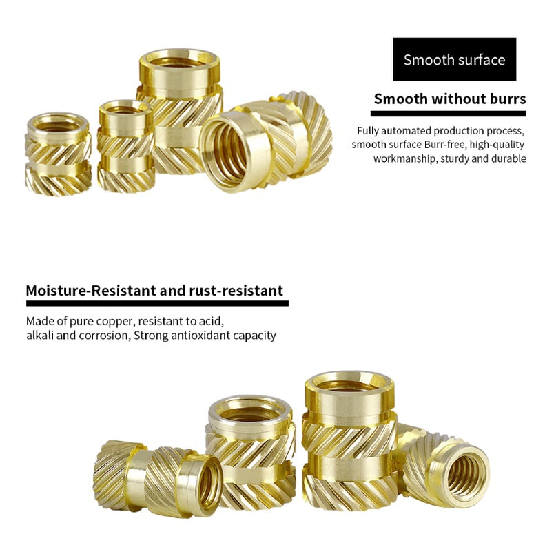 10Pcs M3 M4 M5 Brass Hot Melt Inset Nuts 3d Printer Heating Molding Co – powercentral