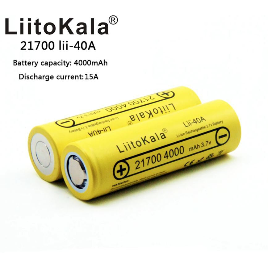 LiitoKala Lii-40A 21700 4000mAh 40A lithium ion battery – powercentral
