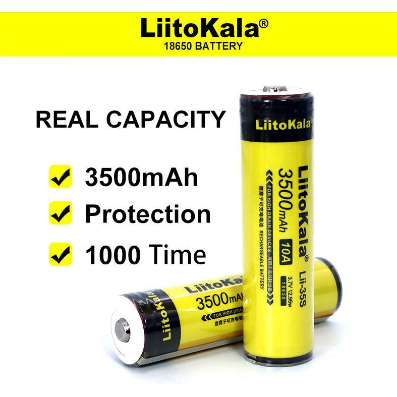 1 PC Liitokala lii-35s 18650 3.7V 3500mah BMS rechargeable Lithium Ion ...