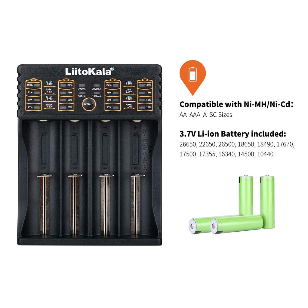 LiitoKala Lii-402 Smart Universal Lithium Battery Charger – powercentral