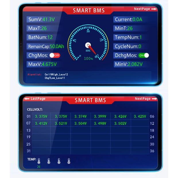 Power Central lifepo4 Lithium li ion Smart BMS 12v 24v 36v 48v 60v 72v ...