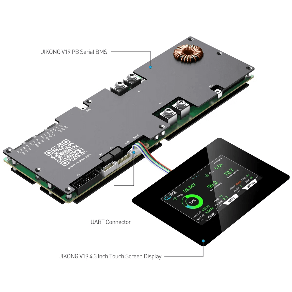 Jikong JK BMS 4.3 V15 V19 3.2 LCD Touch Screenfor JK BMS active balanc ...