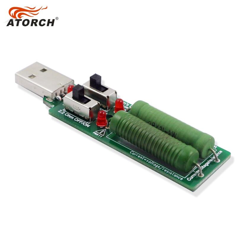 ATORCH USB resistor DC electronic 5V 1A/2A/3A load With switch adjusta ...