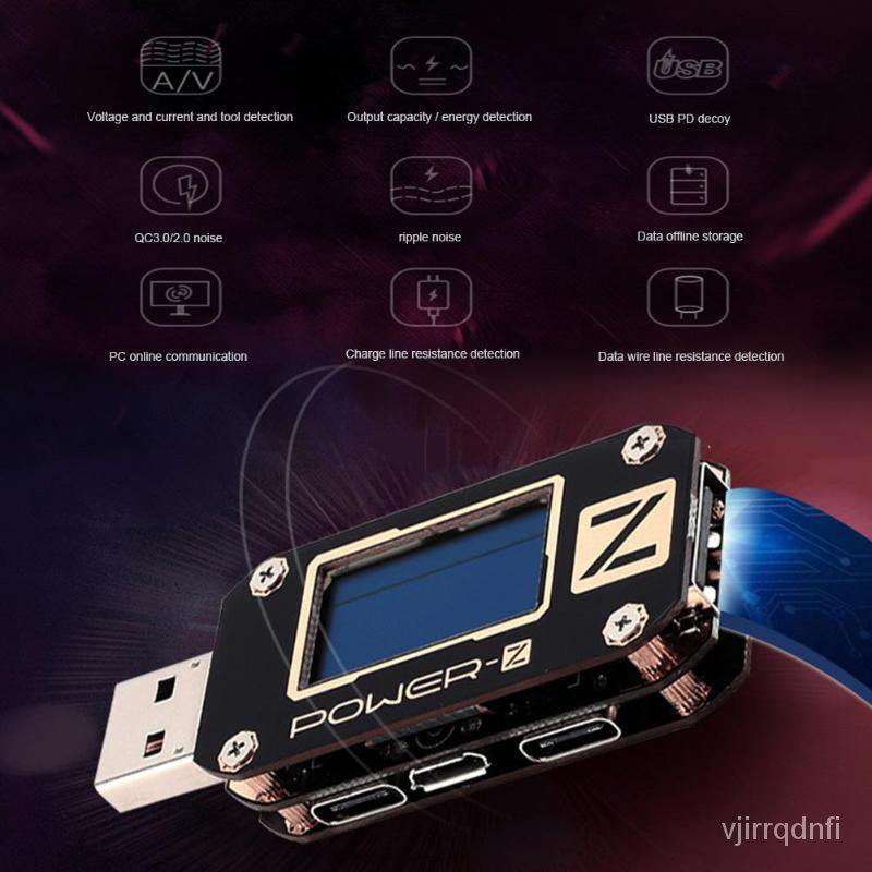 ATORCH POWER-Z USB tester Type-c PD QC 3.0 2.0 Charger Voltage Current ...