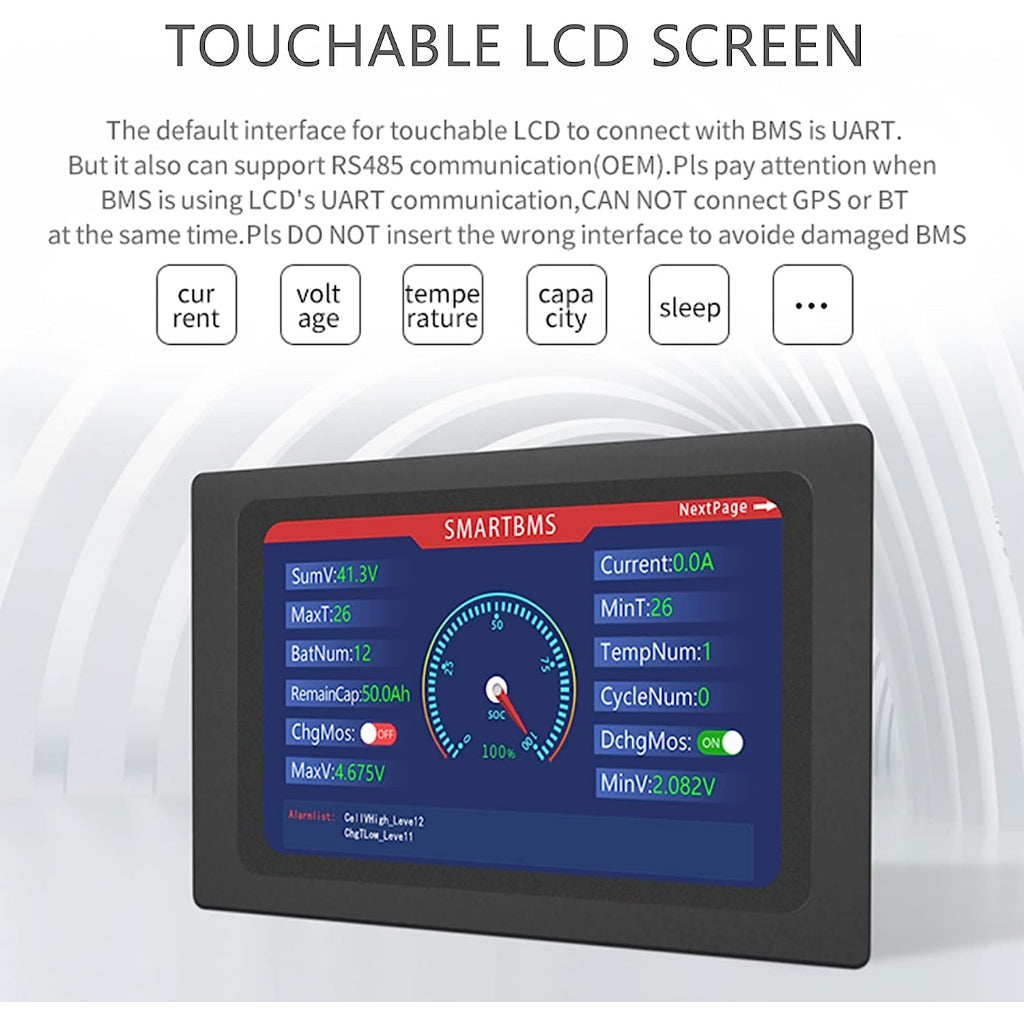 Power Central Daly Smart BMS Accessories Touch Screen LCD Can Bus life ...