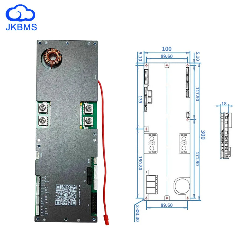 JK Inverter Smart BMS 8-16S 100A-200A RS485 CAN Active balancer 2A Sol ...