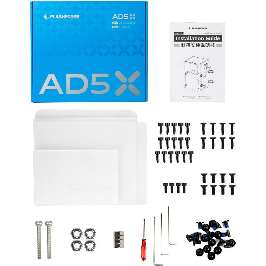 FLASHFORGE AD5X 3D Printer Enclosure Kit, DIY Colors & Style Noise & O ...